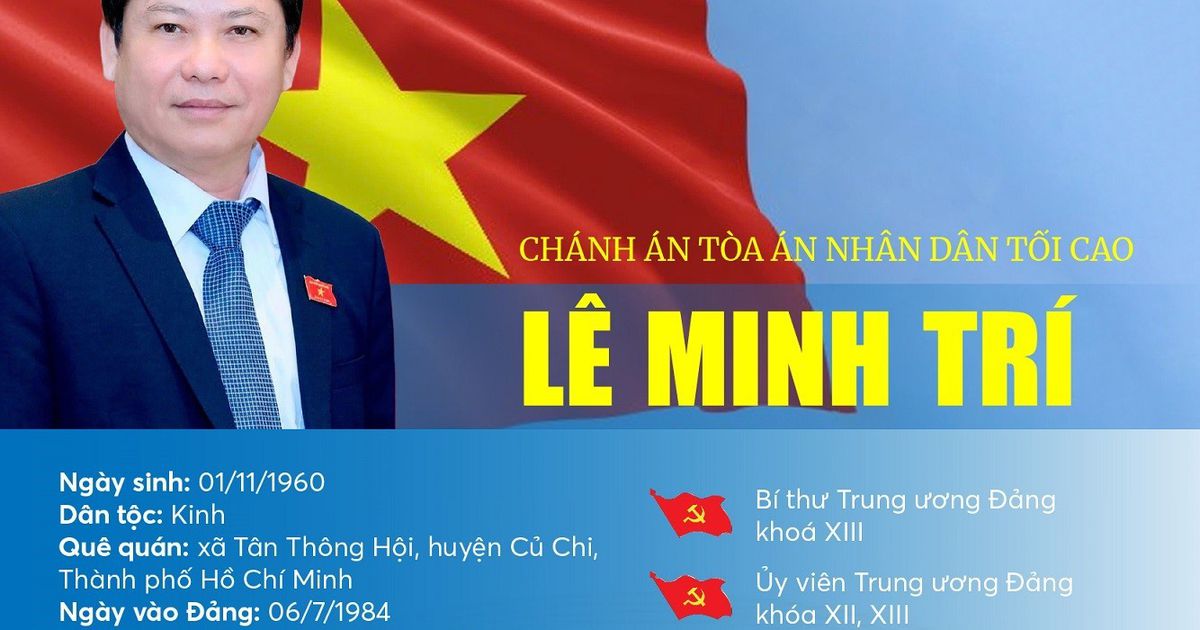 INFOGRAPHICS: Tóm tắt tiểu sử Chánh án Toà án nhân dân Tối cao Lê Minh Trí